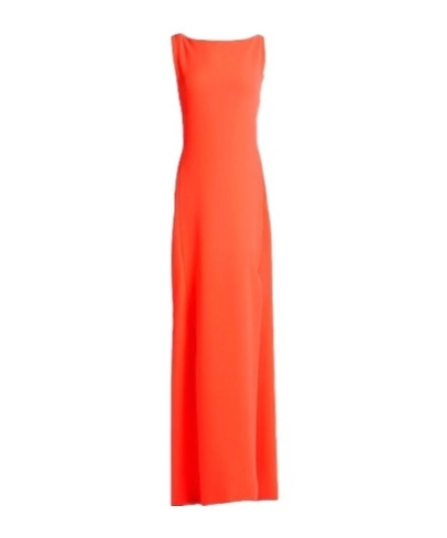 Max Mara Solid Color Appliqué Gown - Orange