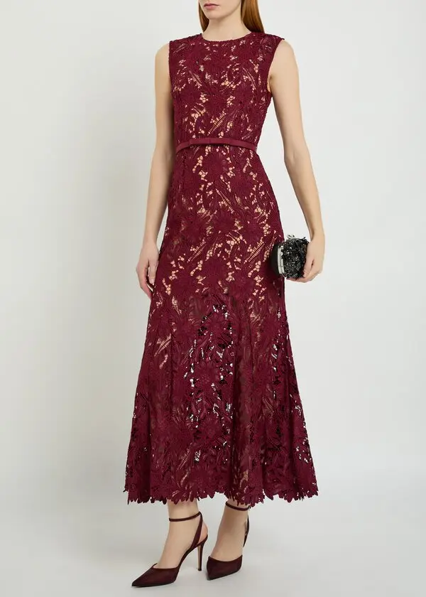 SELF-PORTRAIT Lace Midi Dress