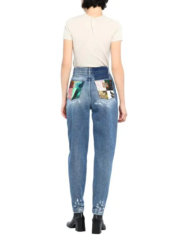 Dolce & Gabbana Medium Wash Embellished Tapered Jeans
