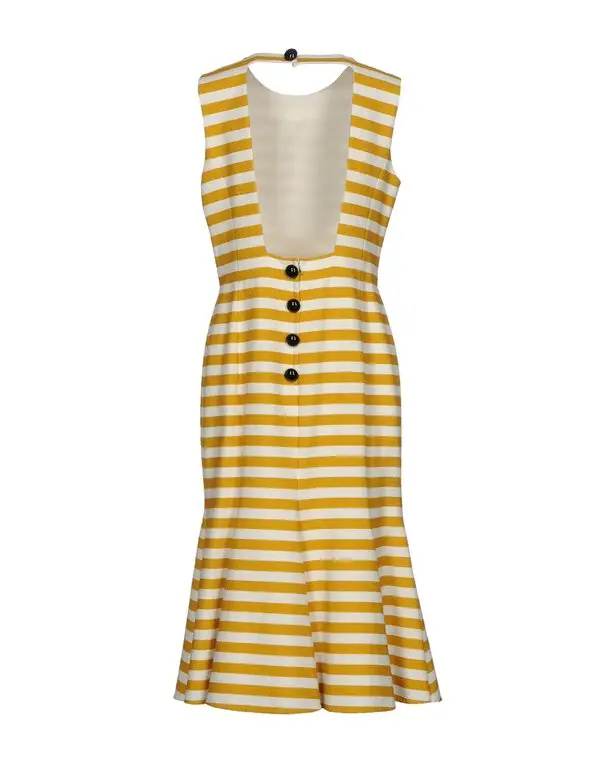 Dolce & Gabbana Sleeveless Striped Embellished Midi Dress - Multicolor