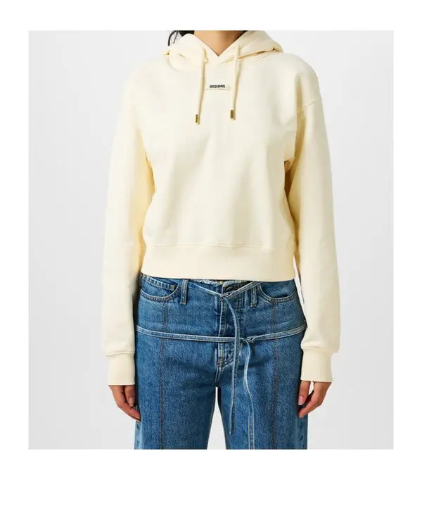 Jacquemus Long Sleeve Cropped Hoodie