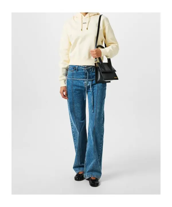 Jacquemus Long Sleeve Cropped Hoodie