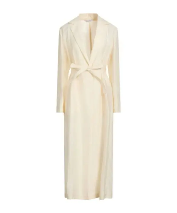 Max Mara Solid Color Long Trench Coat