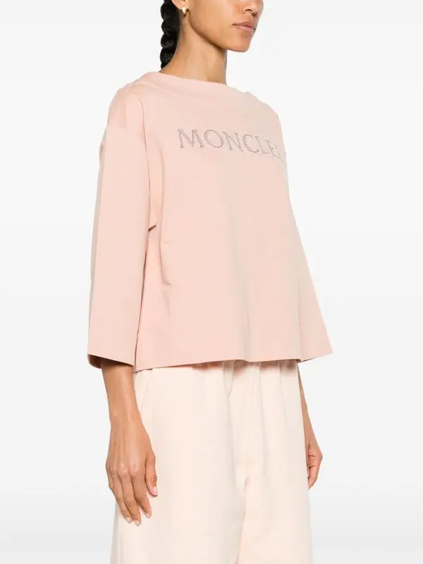 Moncler Round Neck 3/4 Sleeve T-shirt