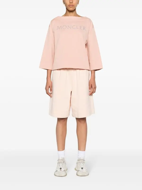 Moncler Round Neck 3/4 Sleeve T-shirt