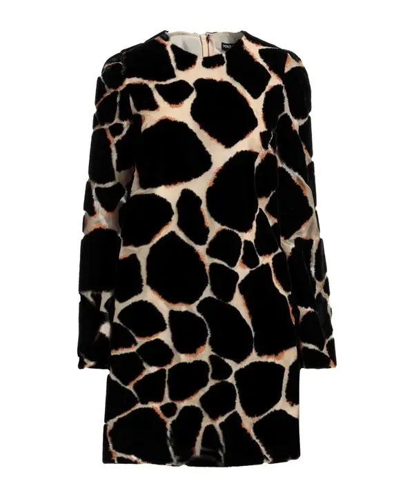 Dolce & Gabbana Leopard Print Long Sleeve Dress
