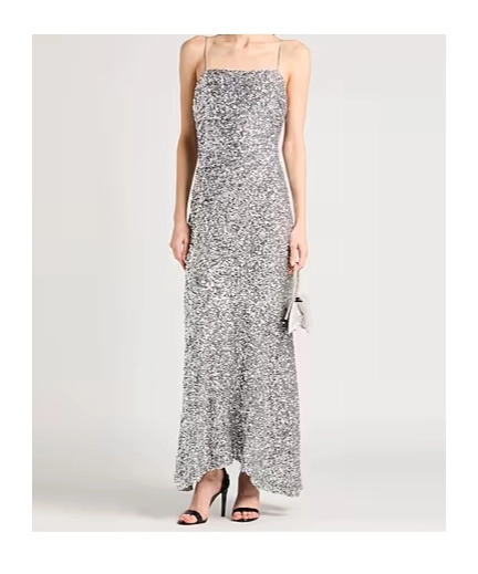 GANNI Sequined V-neck Maxi Dress