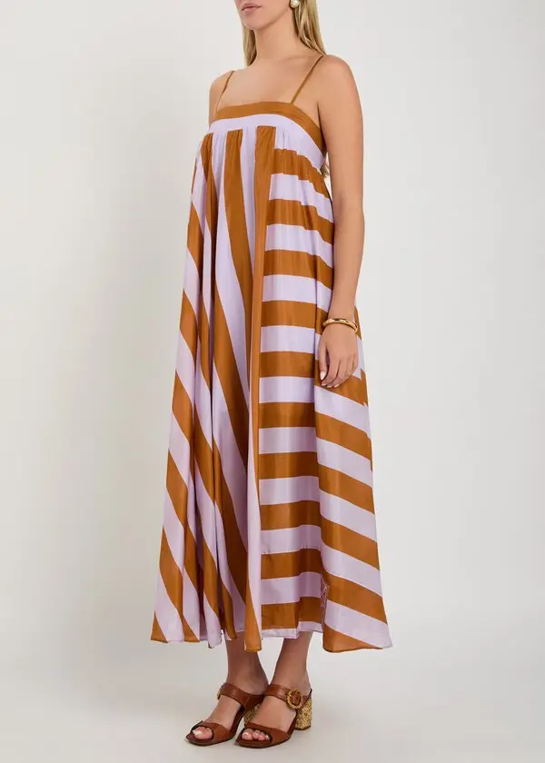 Zimmermann Striped Silk Maxi Dress