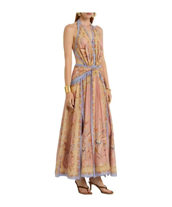Zimmermann Printed Metallic Dress