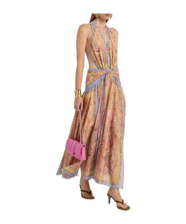 Zimmermann Printed Metallic Dress