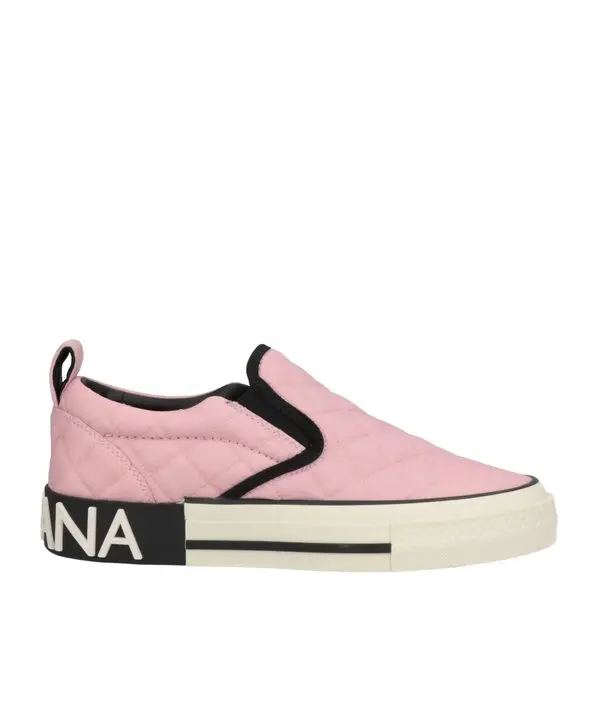 Dolce & Gabbana Quilted Round Toe Slip-on Sneakers