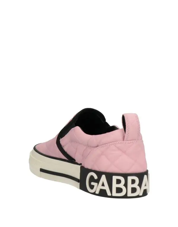 Dolce & Gabbana Quilted Round Toe Slip-on Sneakers