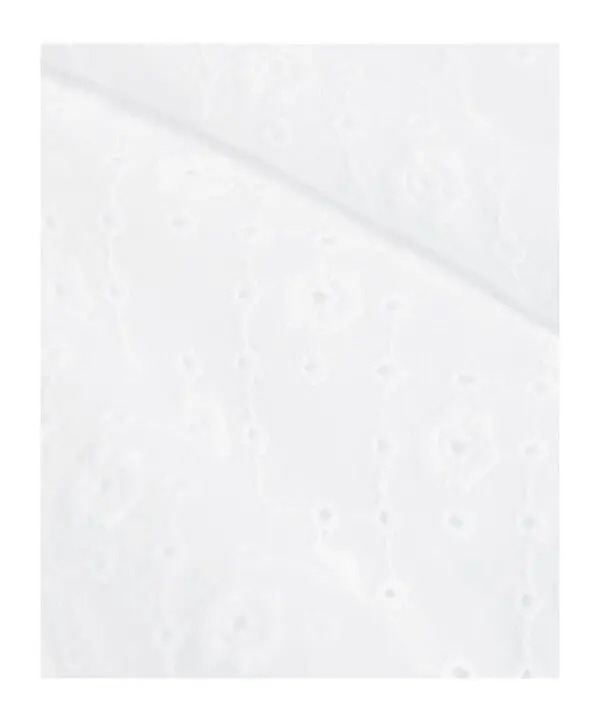 GANNI Cotton Broderie Anglaise Square Neck Mini Dress