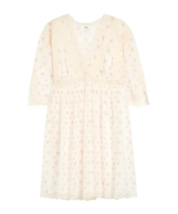 Chloé V-neck Lace Dress