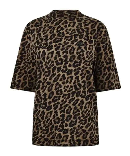ANINE BING Print T-shirt - Leopard