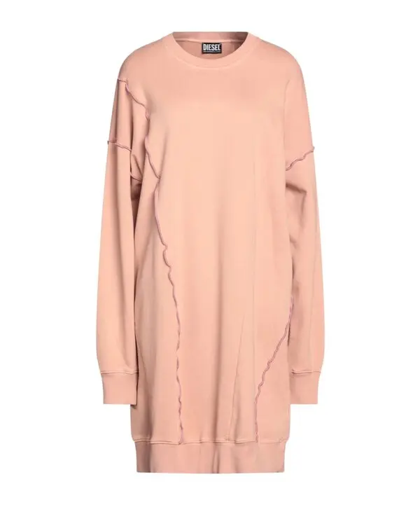 DIESEL® Solid Color Long Sleeve T-shirt Dress