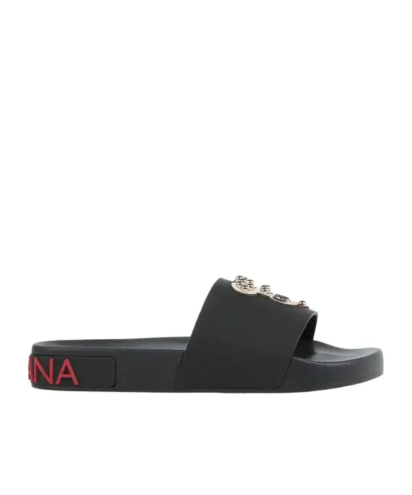 Dolce & Gabbana Minimalist Round Toe Slippers