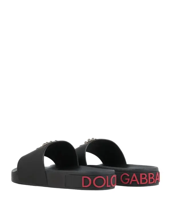 Dolce & Gabbana Minimalist Round Toe Slippers