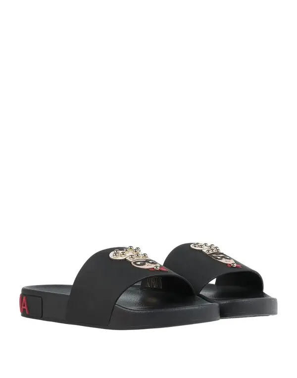 Dolce & Gabbana Minimalist Round Toe Slippers