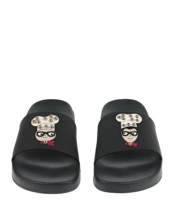 Dolce & Gabbana Minimalist Round Toe Slippers