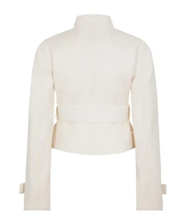 Burberry Stretch Cotton Blend Tailored Jacket