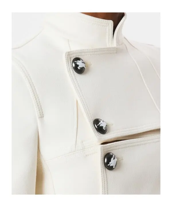 Burberry Stretch Cotton Blend Tailored Jacket