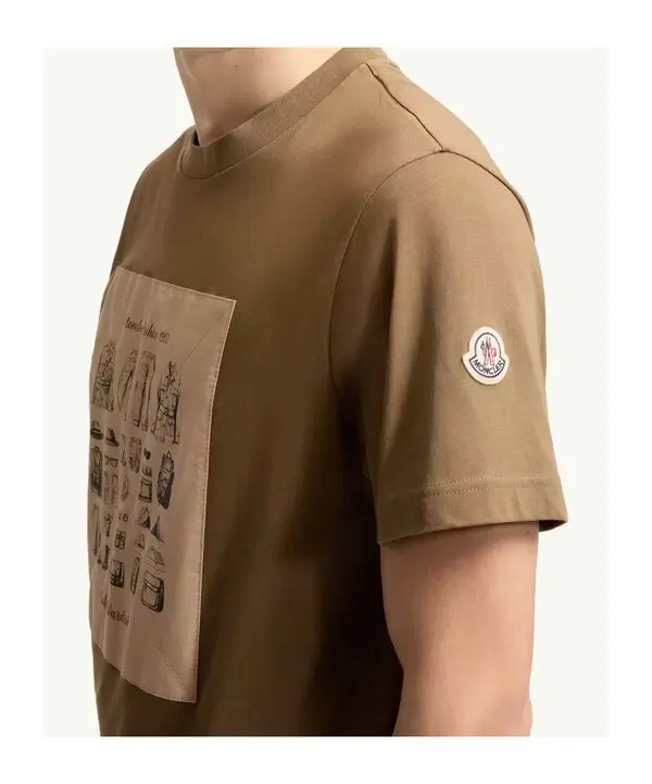 Moncler Safari Wardrobe Print Cotton T-shirt