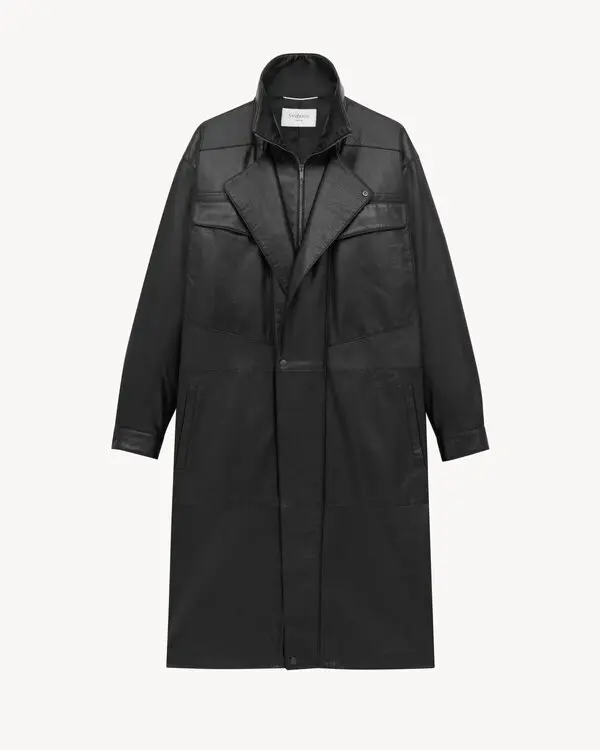 Saint Laurent Zip-up Long Coat