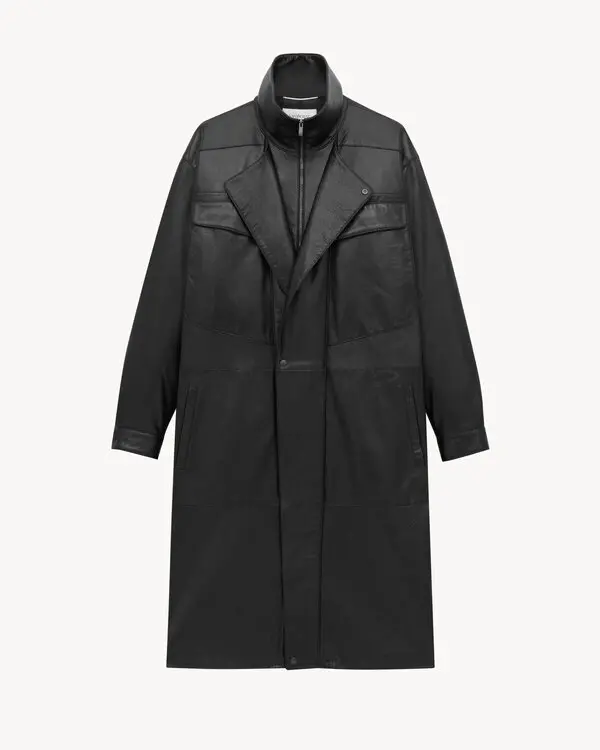 Saint Laurent Zip-up Long Coat