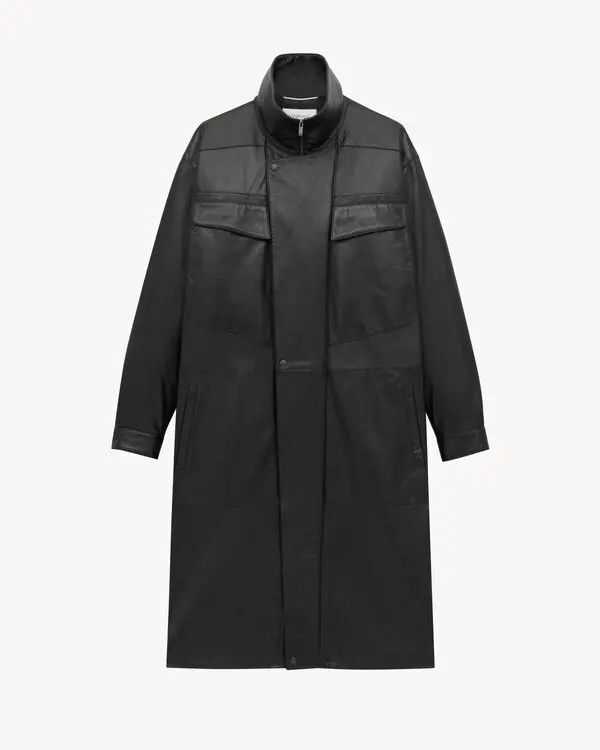 Saint Laurent Zip-up Long Coat