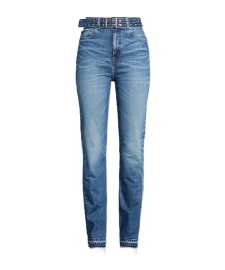 GANNI Straight-leg Jeans With Belt Detail