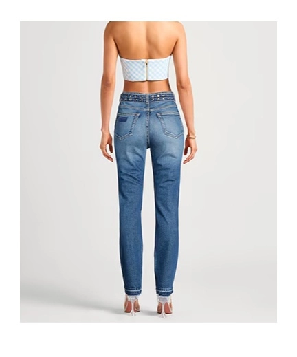GANNI Straight-leg Jeans With Belt Detail