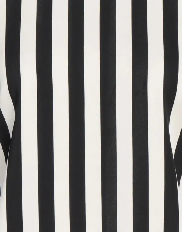 Dolce & Gabbana Striped Crepe Short Sleeve Top