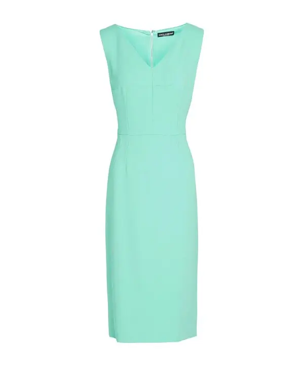 Dolce & Gabbana Sleeveless V-neck Midi Dress