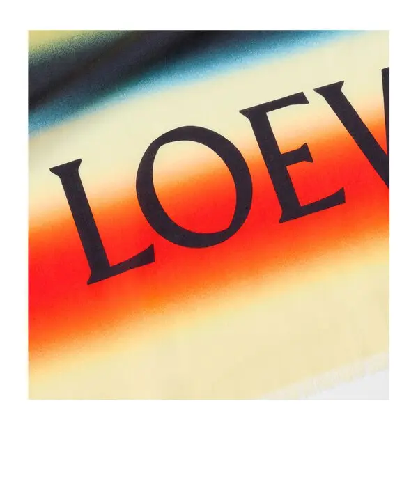 Loewe X Paula S Ibiza Striped Cotton Poplin Pareo