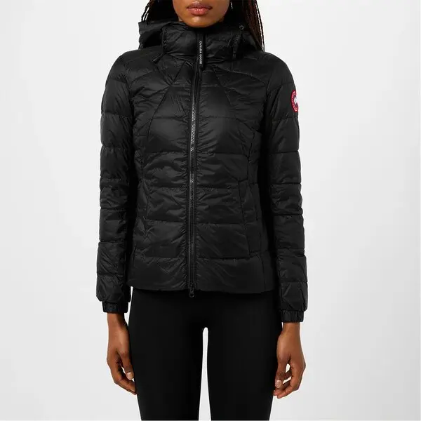Canada Goose Down Puffer Jacket With Logo Patch And Drawstring Hood