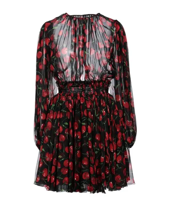 Dolce & Gabbana Colorful Chiffon Dress