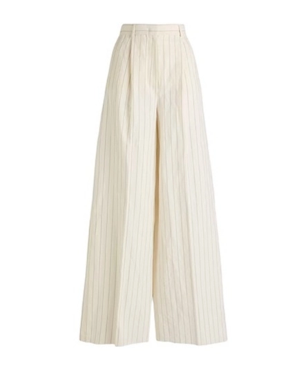 Max Mara Wide-leg Pinstriped Trousers