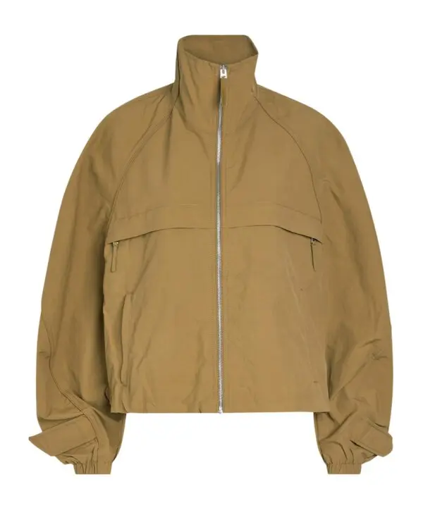 Acne Studios Logo-embroidered Zip-up Poplin Jacket