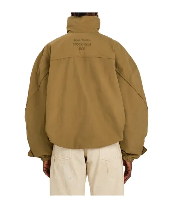 Acne Studios Logo-embroidered Zip-up Poplin Jacket
