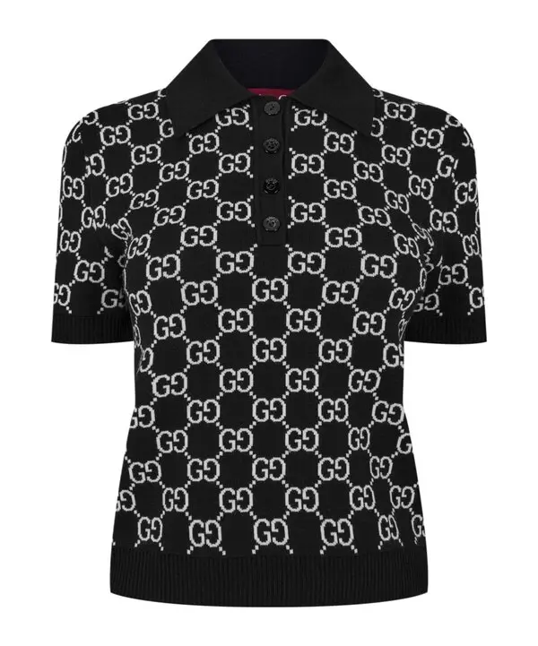 Gucci Gg Jacquard Reversible Polo Shirt