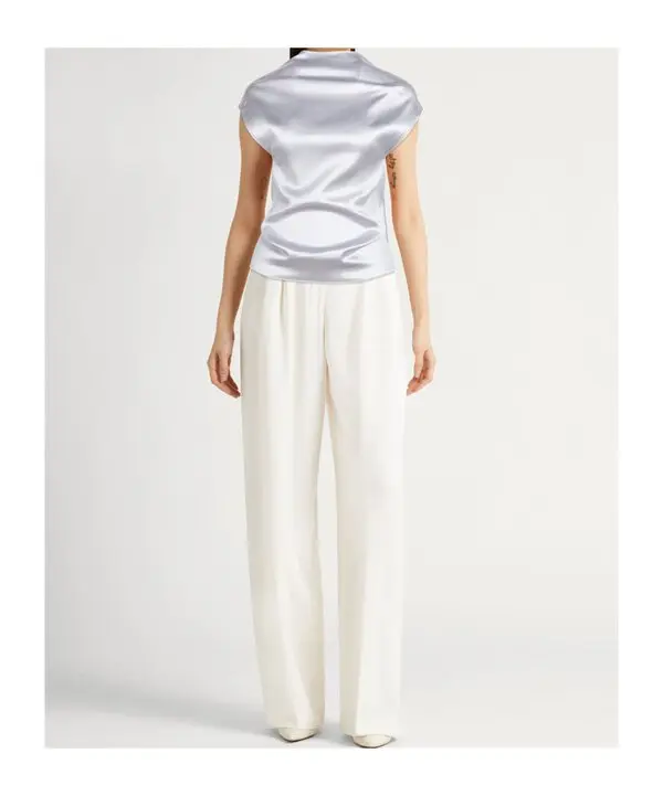 Sportmax Short Sleeve High Neck Top