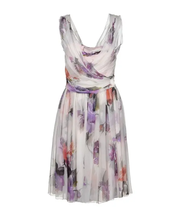 Dolce & Gabbana Sleeveless Floral Chiffon Dress