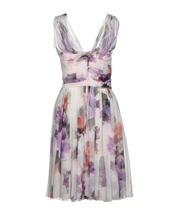 Dolce & Gabbana Sleeveless Floral Chiffon Dress