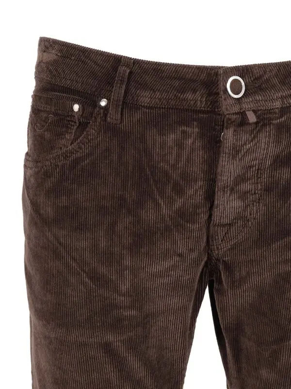 Jacob Cohen Logo Patch Straight Leg Pants