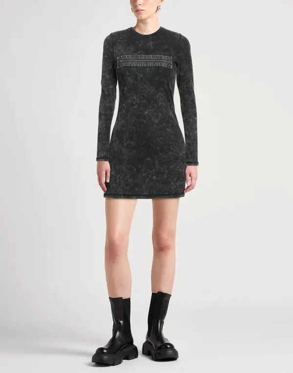 DIESEL® Bodycon Dress With Tie-dye And Embellished Logo