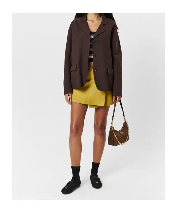 Prada Cotton Classic Collar Button Jacket