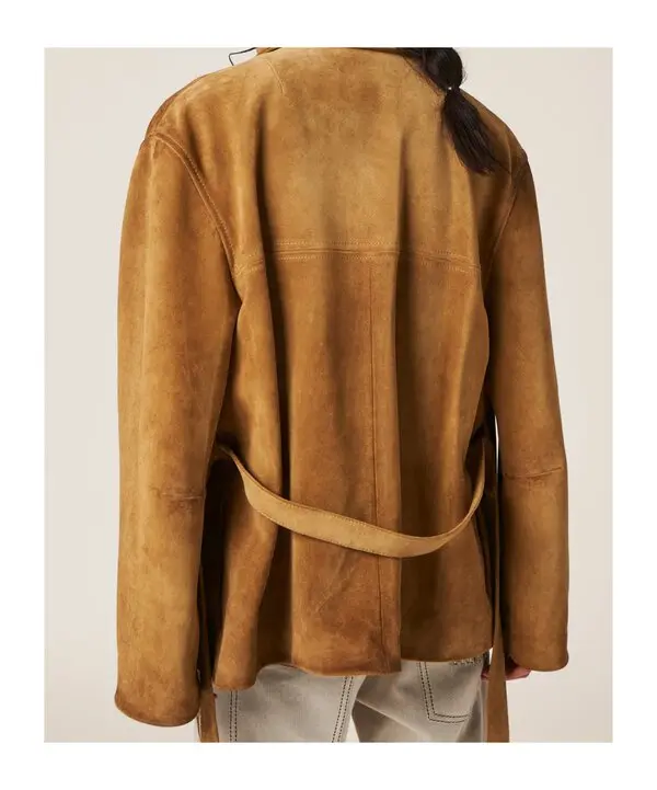 Miu Miu Belted Leather Jacket