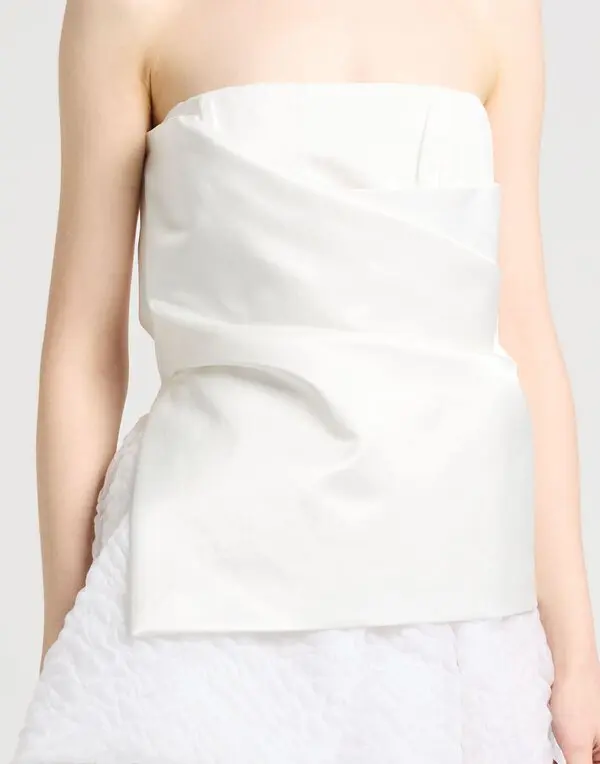 Sportmax Bandeau Pleated Tank Top