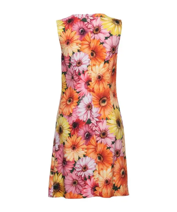 Dolce & Gabbana Floral-print Crepe Sleeveless Crewneck Dress